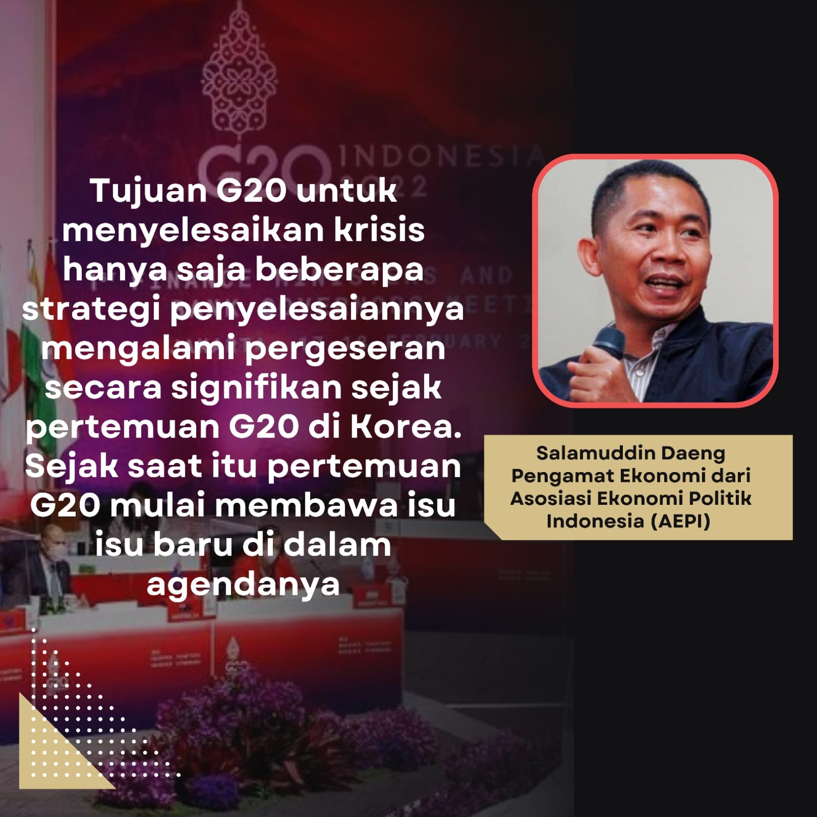 KTT G20 Berperan Dalam Pemulihan Ekonomi Pasca Pandemi Covid-19 - KoranProgresif